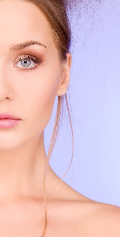 Half face of lovely woman stock photo. Image of female - 40633198