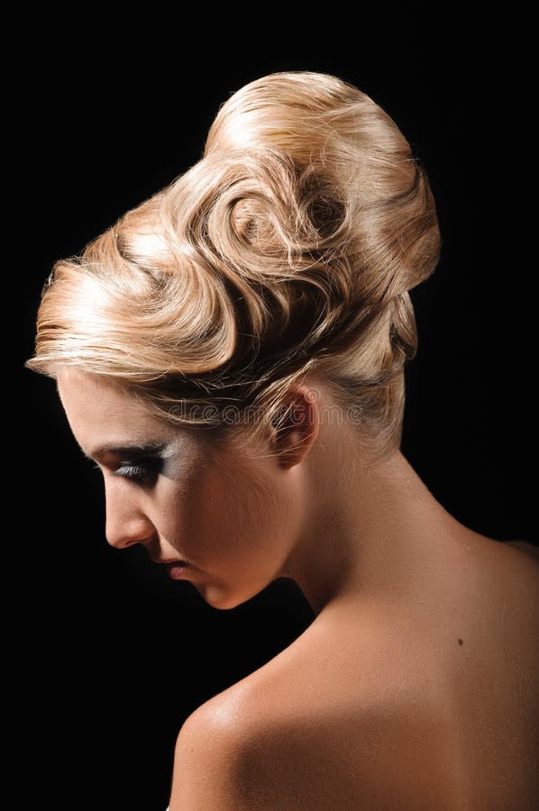 Half face stock photo. Image of face, coiffure, cute - 24254026