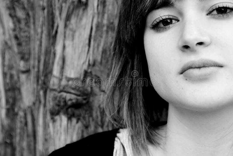 Half face portrait stock photo. Image of haired, copy - 5125728