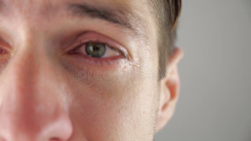 Portrait of Sad Man Crying with Tears in Eyes. Businessman Crying with ...