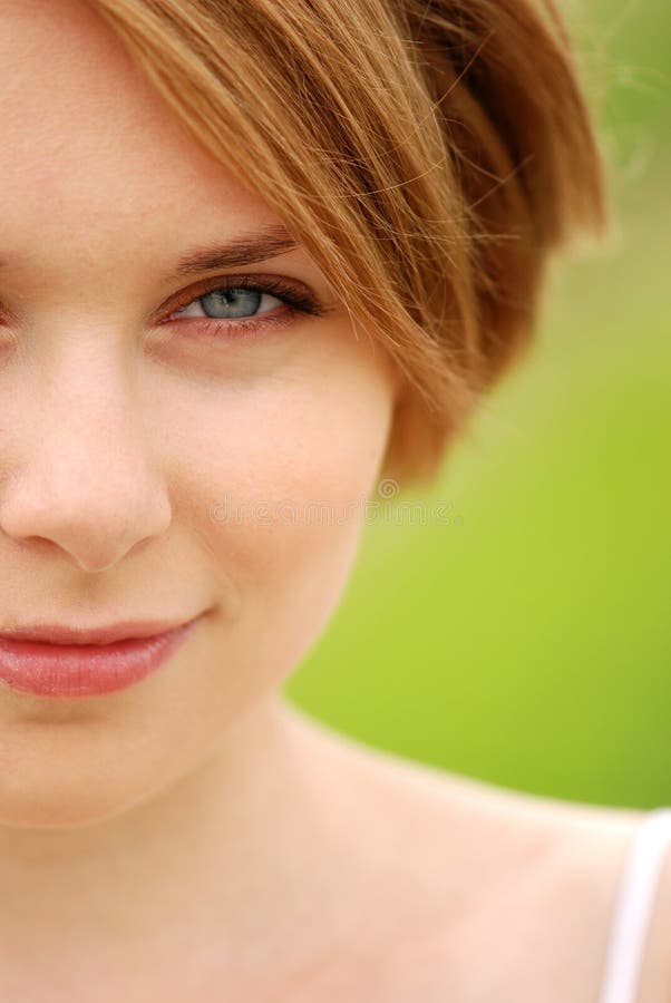 Half face of woman stock image. Image of health, treatment - 9946911