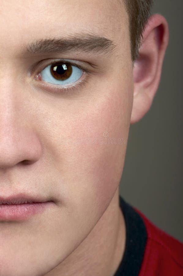 Half face of young man stock photo. Image of cute, caucasian - 67578456