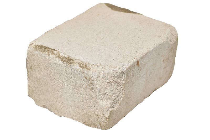 Half of a Facing Sand-lime Brick. Stock Image - Image of vintage ...