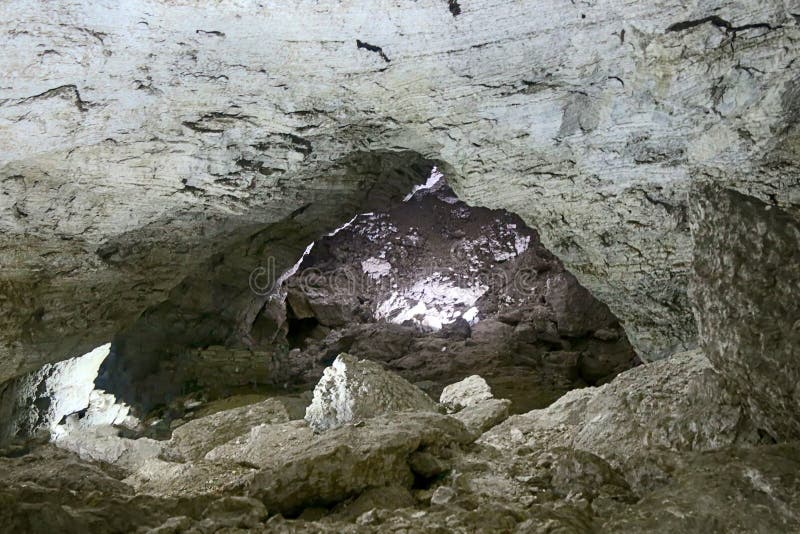 After Collapse of Limestone Cave, Falling Rocks. Stock Photo - Image of ...