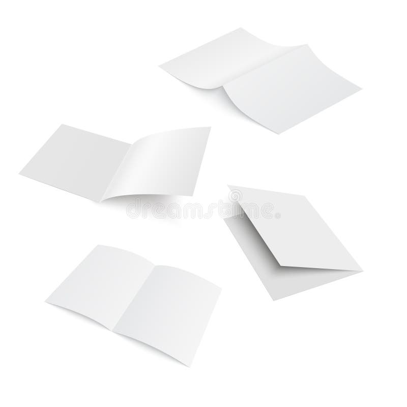 A4 Half-fold Blank Template Design. Flyer with Copy Space Stock Vector ...