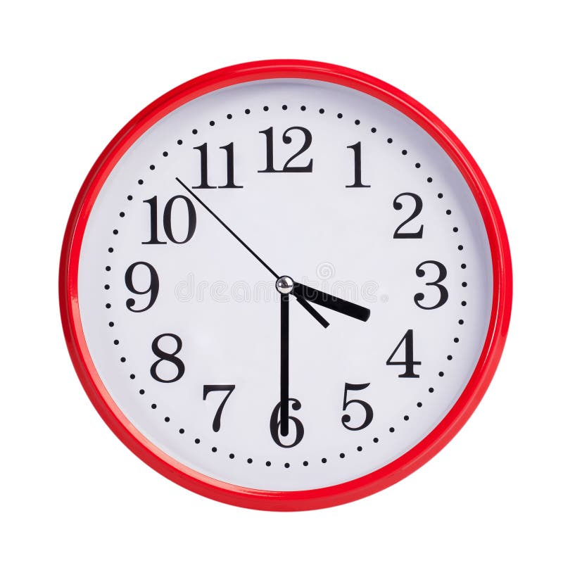 Half of the Fourth on a Round Clock Face Stock Photo - Image of watch ...