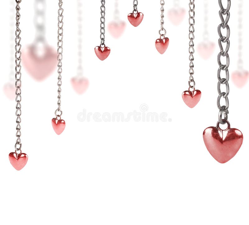 Half heart pendant stock image. Image of love, long, chain - 98675335