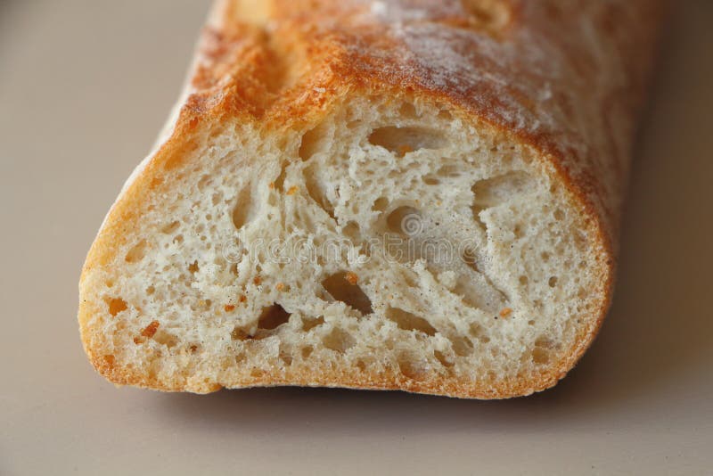 Half French Baguette of Bread Stock Image - Image of baguette, crumb ...
