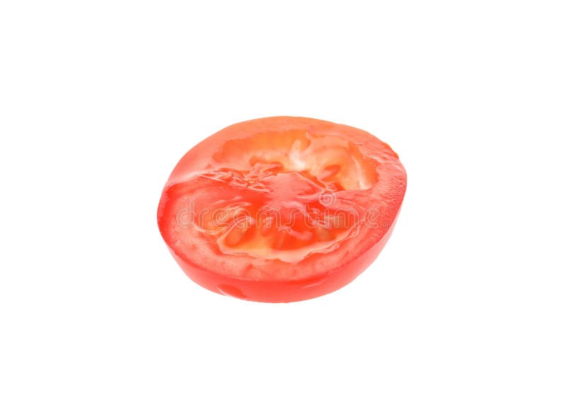 Half of Fresh Ripe Cherry Tomato Isolated Stock Image - Image of snack ...