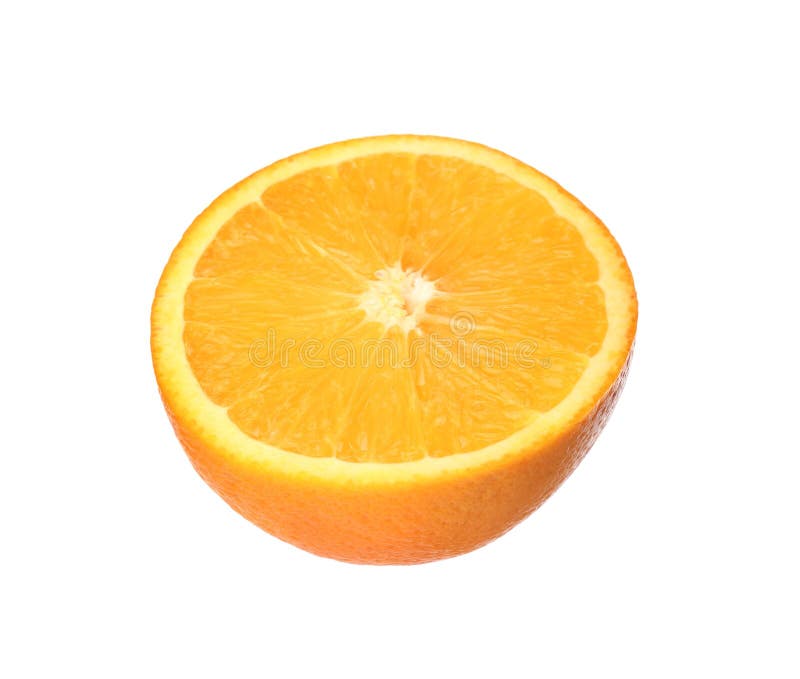 Half of Fresh Ripe Orange Isolated on White Stock Photo - Image of diet ...