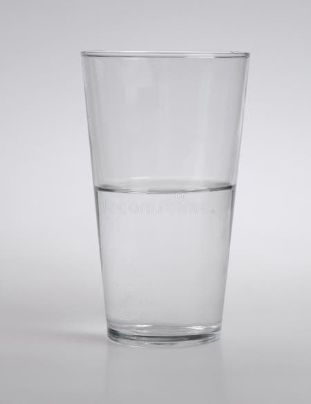 Half Full or Empty Glass of Water Stock Image - Image of clear ...