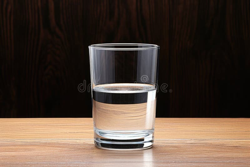 A Half-full or Half-empty Glass of Water Stock Photo - Image of ...