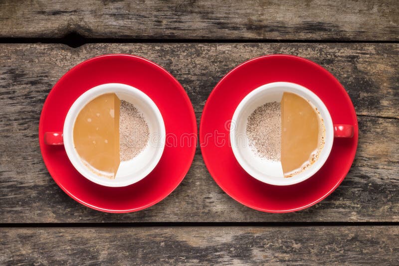 Full and empty cups stock photo. Image of porcelain, warm - 6370650