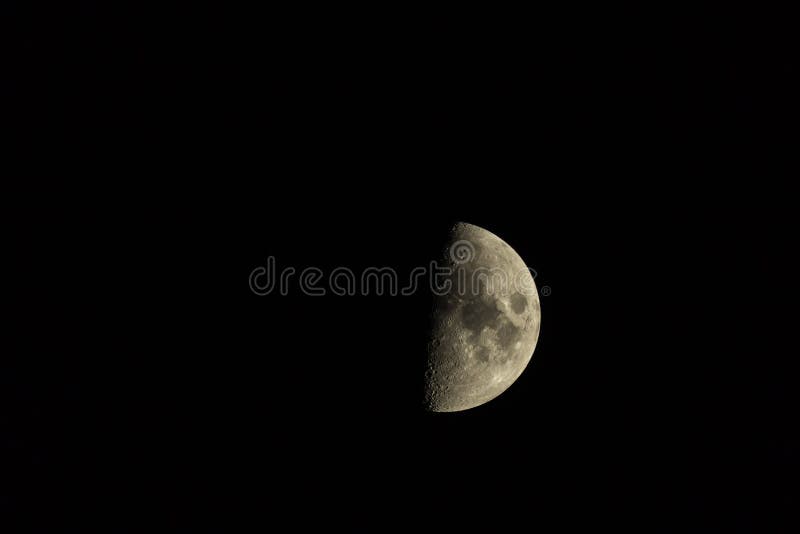 Half full moon stock illustration. Illustration of light - 75545014