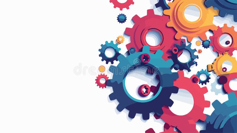 Half Gear Cogwheel Template with Copy Space for Mechanical Designs ...
