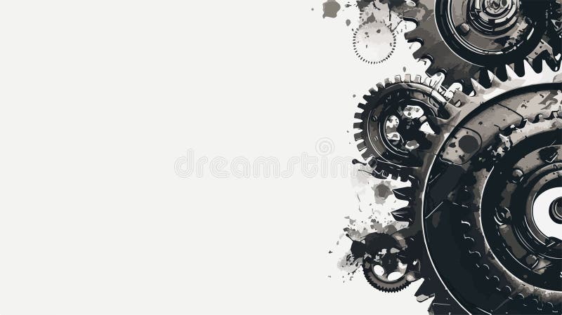 Half Gear Cogwheel Template with Copy Space for Mechanical Designs ...
