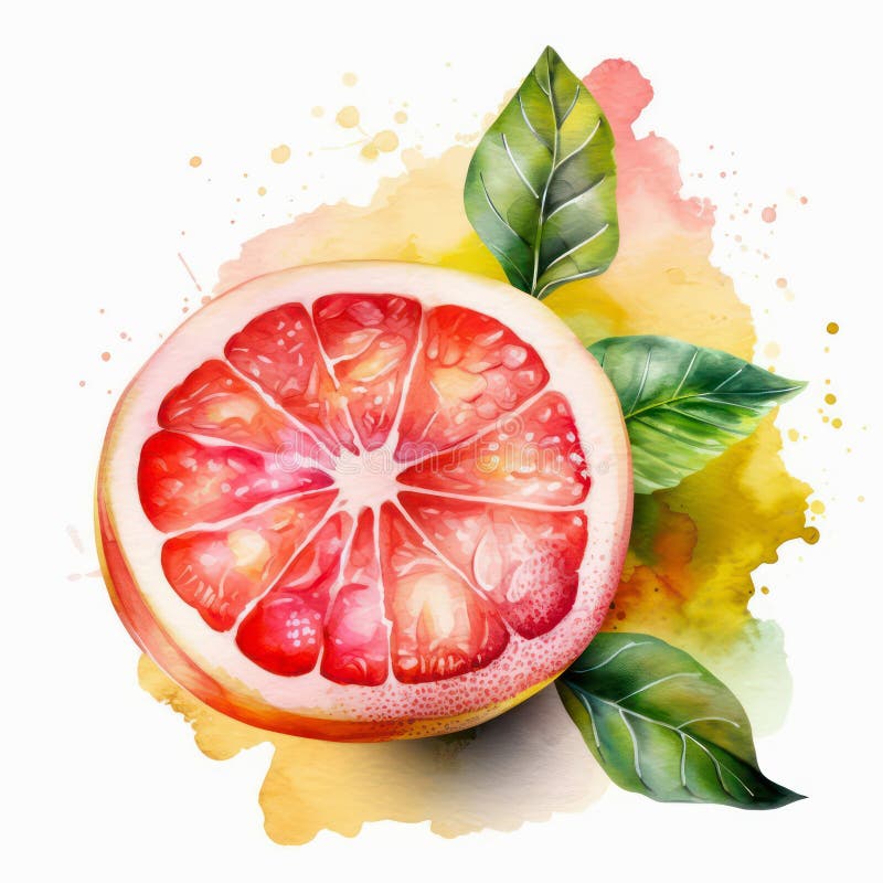 Juicy grapefruit. stock illustration. Illustration of object - 273340465