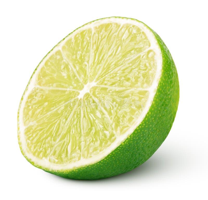 Half of Green Lime Citrus Fruit Isolated on White Stock Image - Image ... Half of Green Lime Citrus Fruit Isolated on White Stock Image - Image ...
