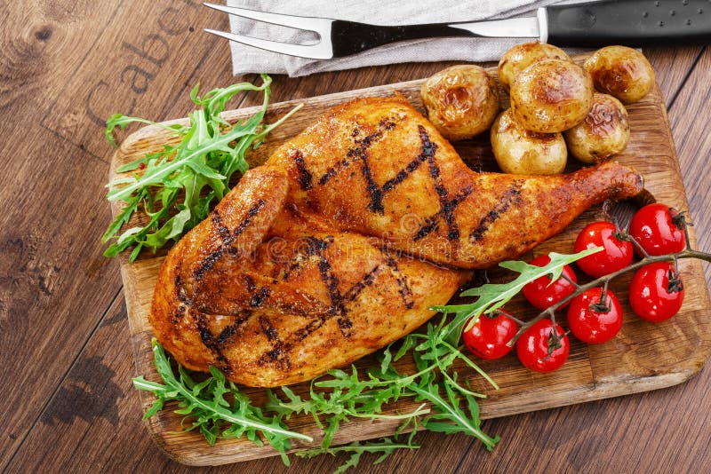 Half grilled chicken stock photo. Image of chicken, tasty - 41744986