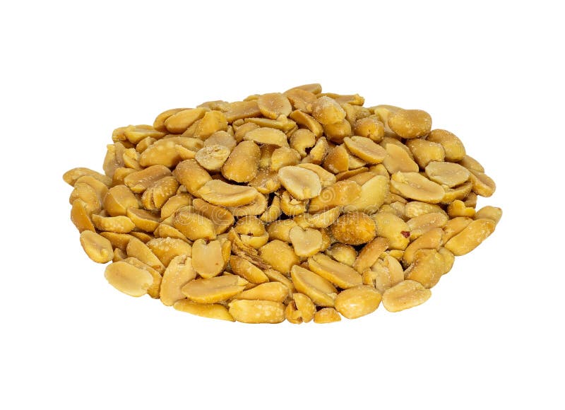 Half Halved Peanuts with Salt Added for Snacking. Stock Image - Image ...