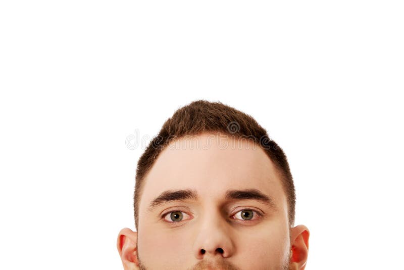 Half head of young man stock photo. Image of closeup - 70062338