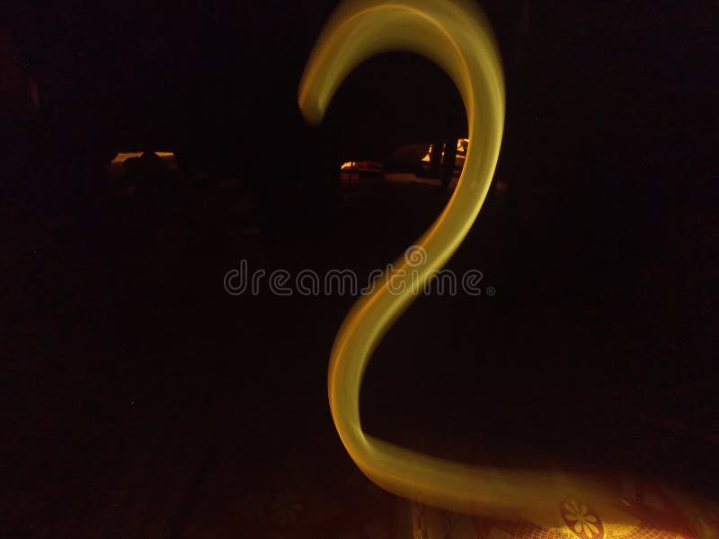 Half-hearted Writing Using Light Painting Techniques, with Yellow ...