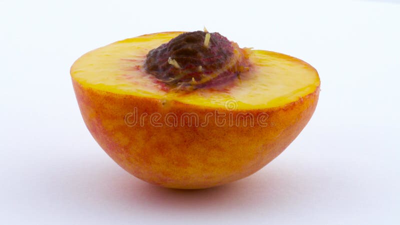Half a Nectarine with a Pit Stock Video - Video of insomnia, juicy ...