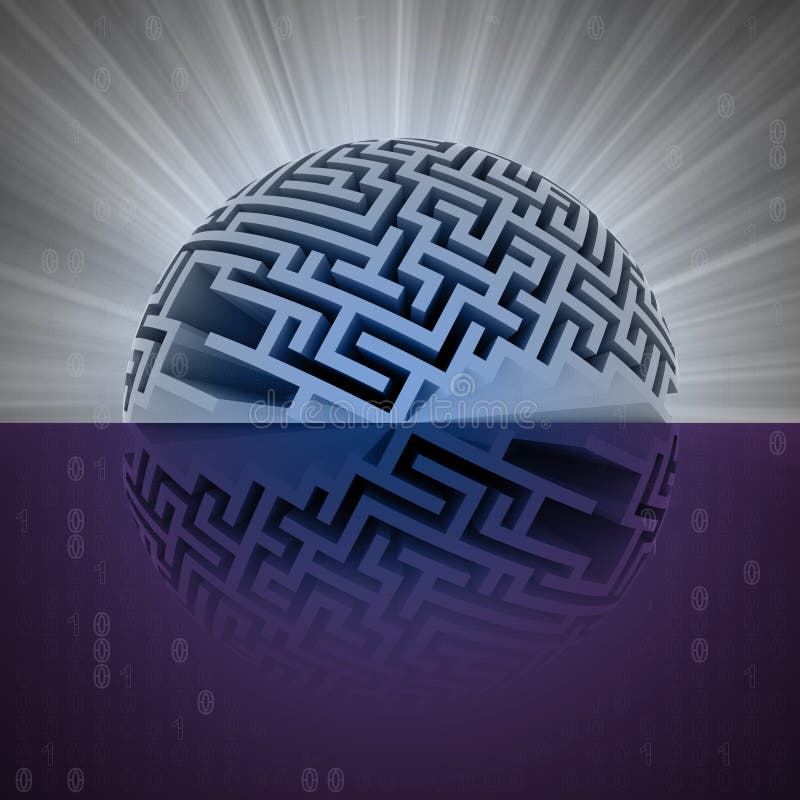 Half Sphere in Grid Line Perspective Drawing Stock Illustration ...