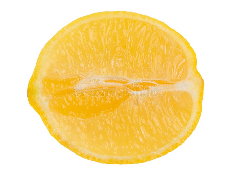 Half a Lemon As a Background Isolate on White Stock Image - Image of ...