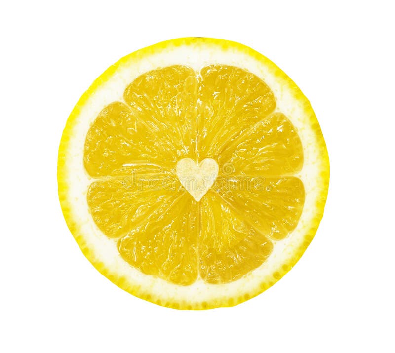 The Half of the Lemon in the Form of Heart Stock Photo - Image of ...
