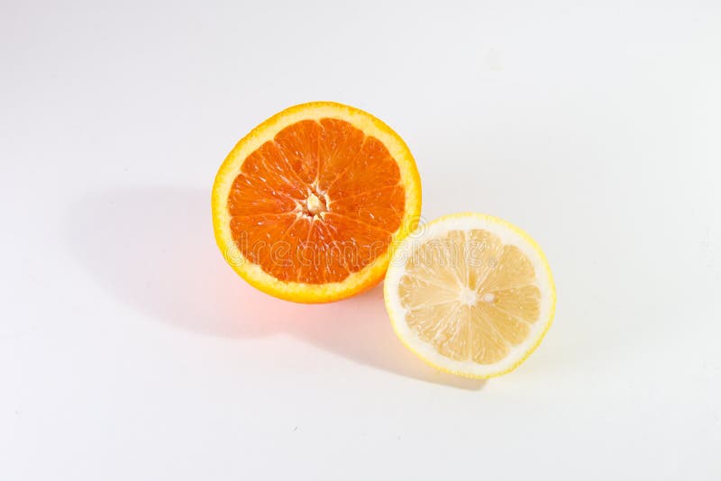 Half Lemon and Half Orange stock photo. Image of healthy - 53819200