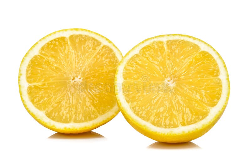 Half of Lemon Isolated on White Background Stock Photo - Image of ...