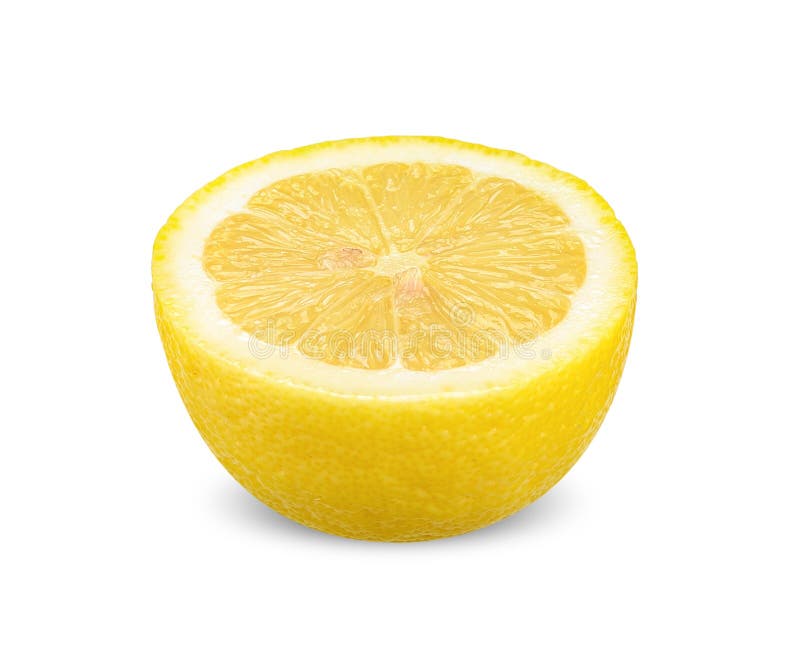Lemon Isolated on White with Clipping Path Stock Image - Image of ...