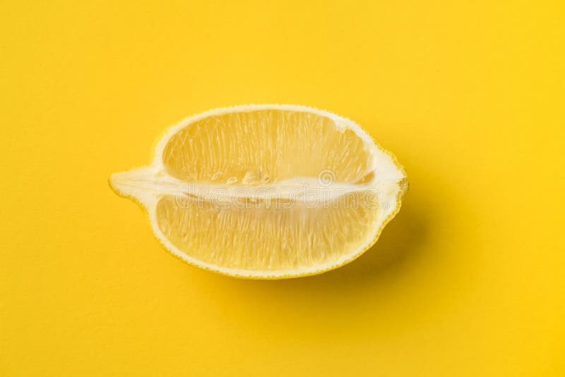 One half of ripe lemon stock image. Image of healthy - 129232169