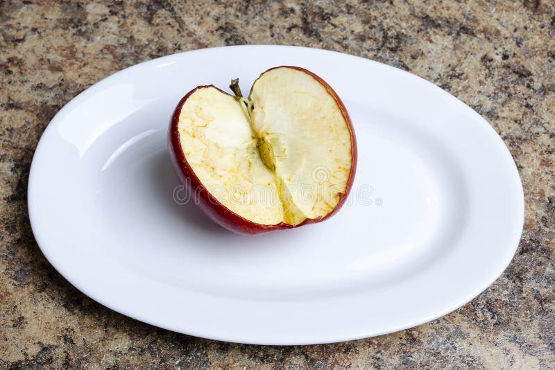 The Half of a Lifeless and Withered Apple Stock Image - Image of rotten ...