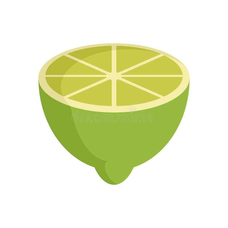 Half Lime Icon Flat Isolated Vector Stock Vector - Illustration of ripe ...