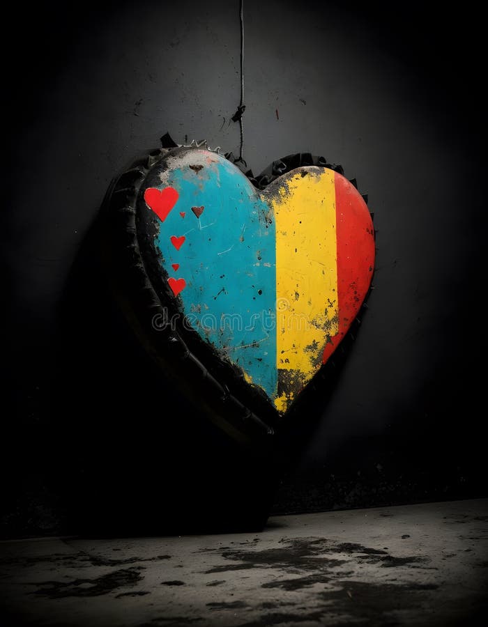 Half-Lit Heart in Shadows stock photo. Image of textured - 309285382