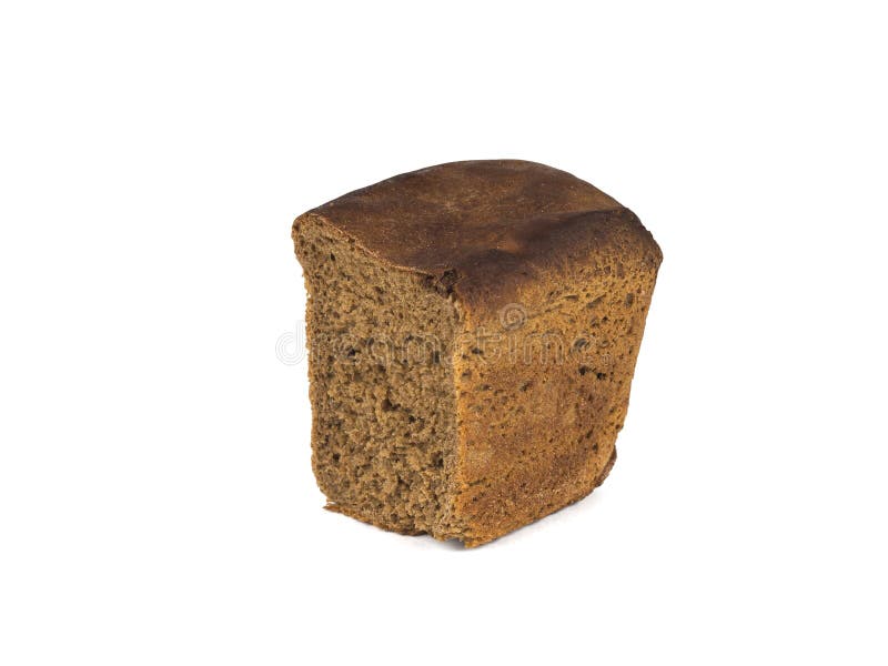 Half a Loaf of Rye Bread Isolated on a White Background Stock Photo ...
