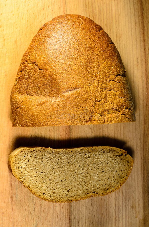Half Loaf of the Rye Bread. Top View Stock Image - Image of natural ...