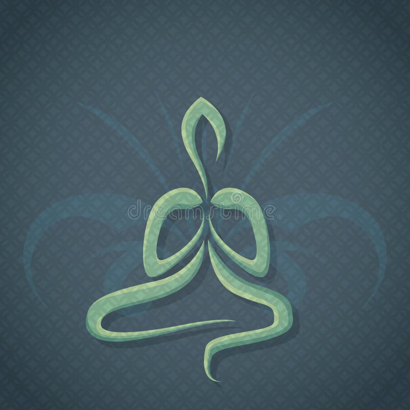 Half Lotus Pose. Vector Illustration Decorative Design Stock Vector ...
