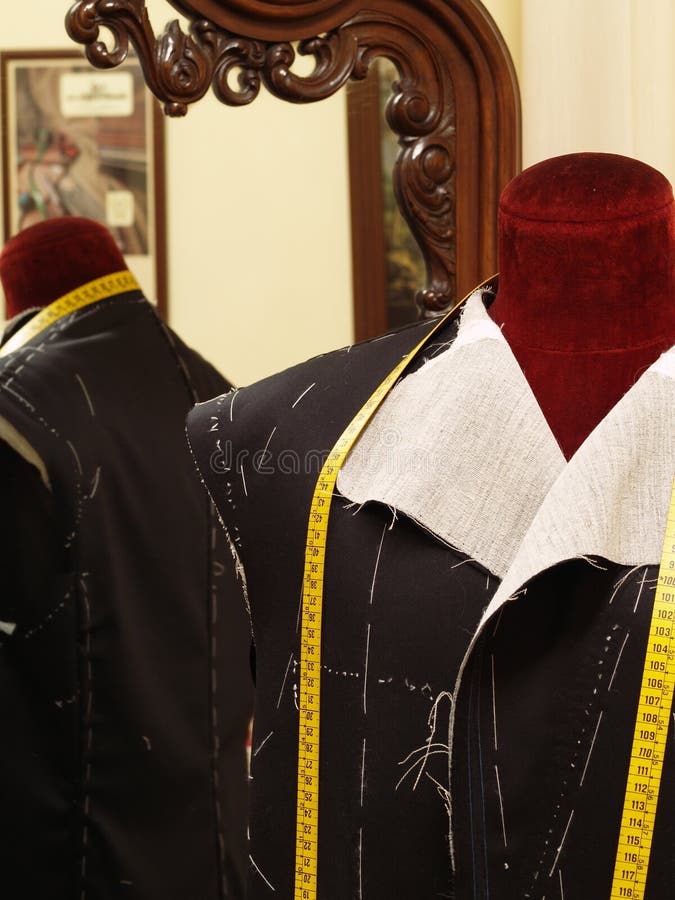 Half made coat. stock photo. Image of textile, coat, table - 25677900