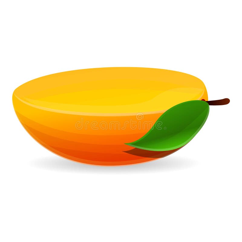 Half of Mango Icon, Cartoon Style Stock Vector - Illustration of icon ...