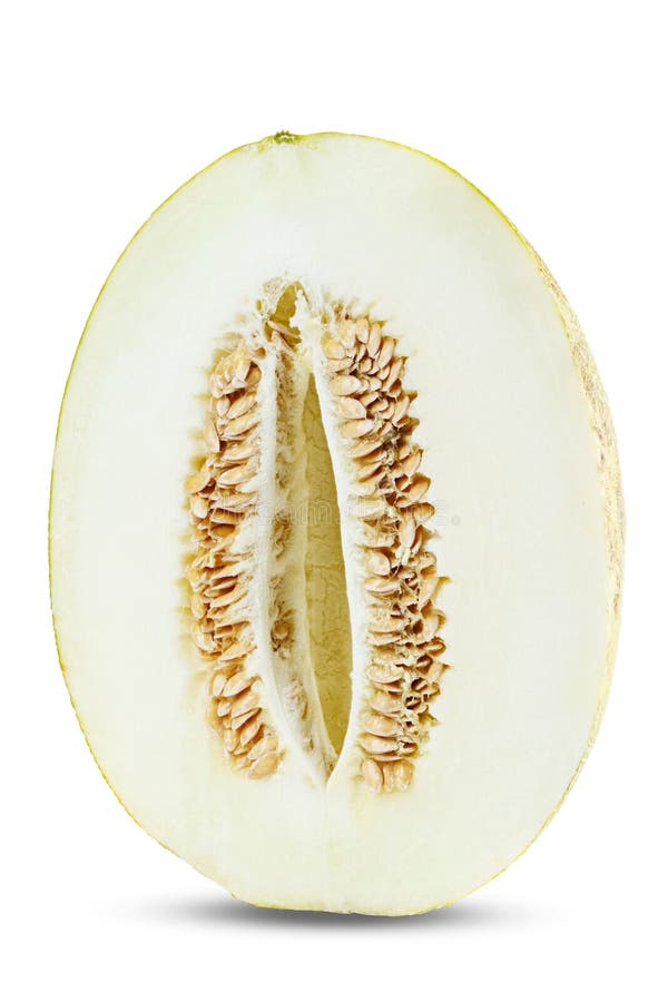 Half Melon Isolated on White Background. File Contains Clipping Path ...