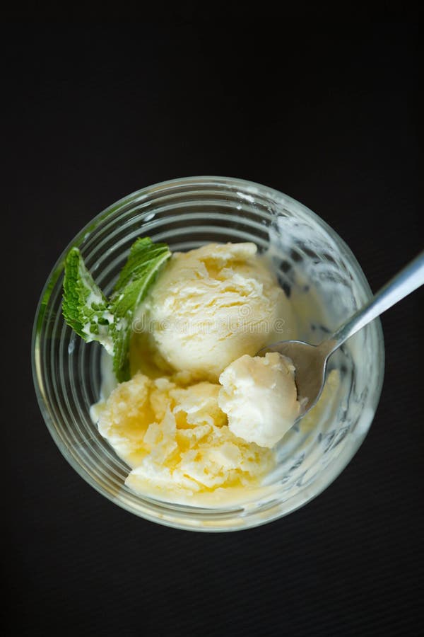 Half-melted ice cream stock image. Image of green, homemade - 31917071