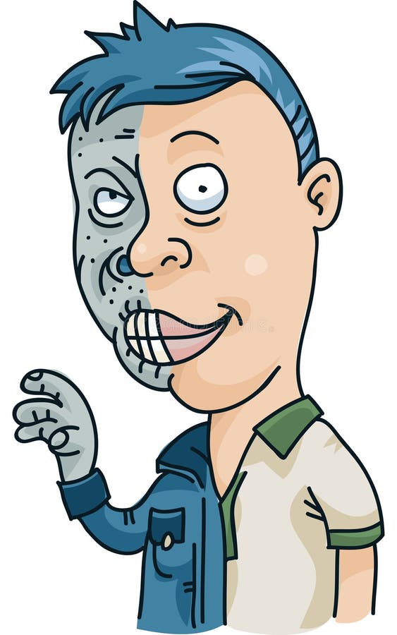 Half Monster Man stock illustration. Illustration of spooky - 41571329