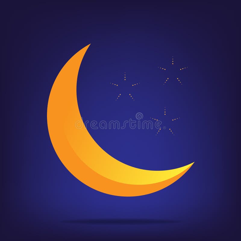 Vector Golden Half Moon. Crescent Vector Illustration Stock Vector ...