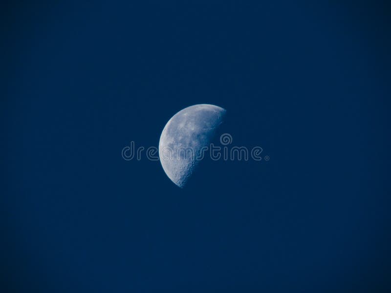 Half Moon stock photo. Image of summer, phase, planet - 5643034