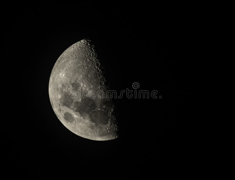 Half a moon stock image. Image of circle, event, planet - 308737667