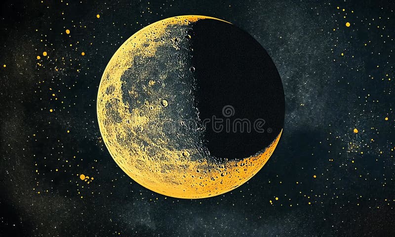 Half Moon in a Cosmic Landscape Stock Footage - Video of nebula, night ...