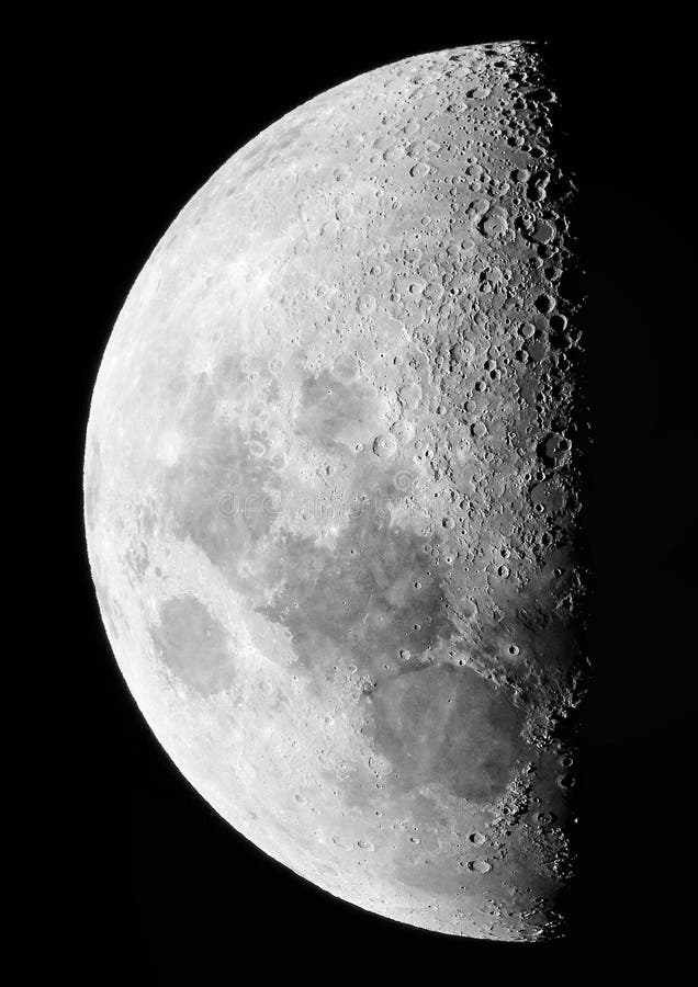 Half Moon at Night Blue Moont Stock Image - Image of moon, blue: 320580565